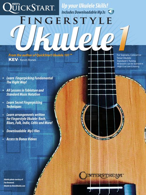 Kev's QuickStart for Fingerstyle Ukulele Volume 1 Book - revised editi ...