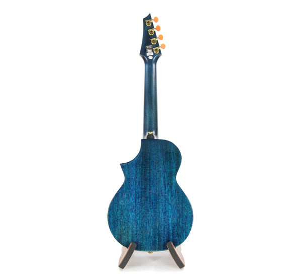 Enya All-Solid Mahogany Tenor Ukulele EUT-M6/BLUE (Blue) - UKULELE MOVEMENT