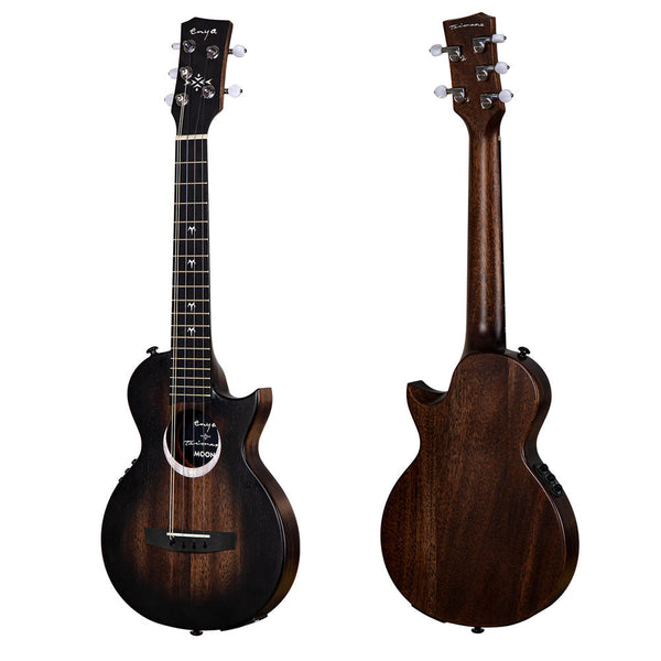 Enya MOON Taimane Signature Black 5-String Tenor Ukulele with pickup ...
